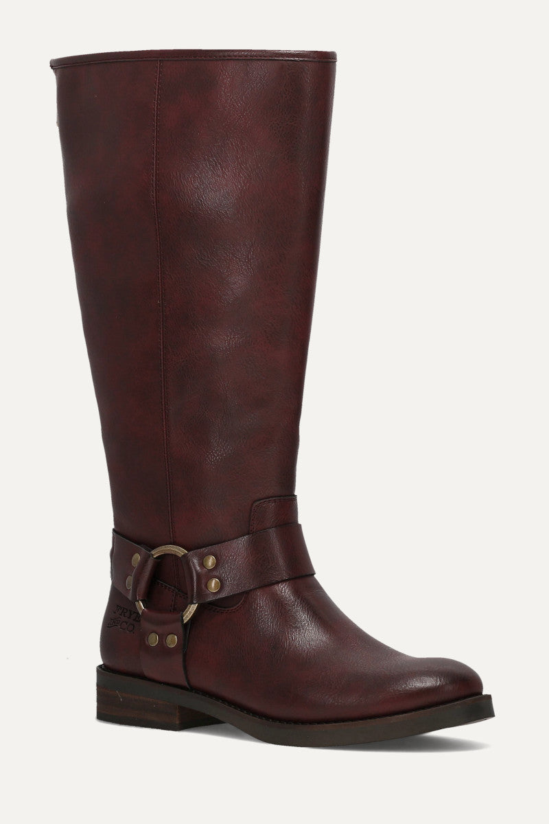 Women's Mulberry Kellie Harness Wide Calf Boots | Frye & Co